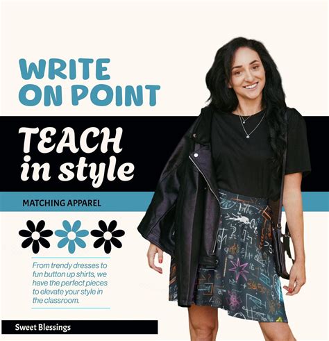 Academic Doodles Chalkboard Skirt For Teachers Ladies Women Teens