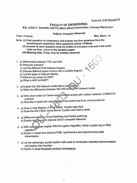 Computer Network Pyqs Pdf