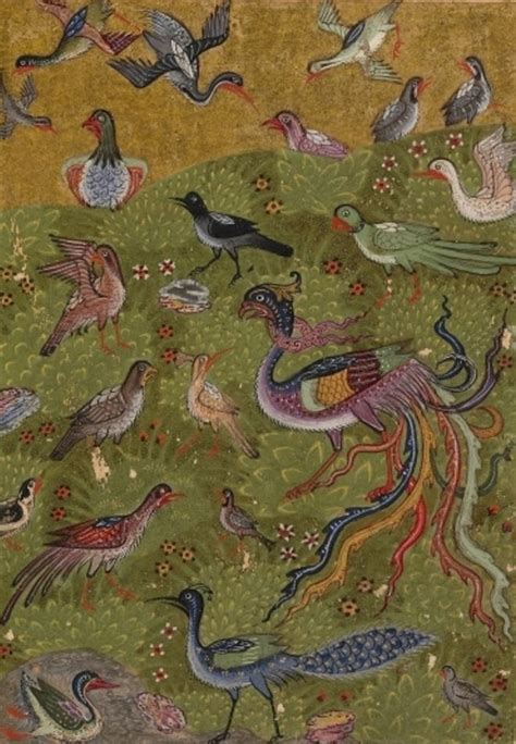 Medieval Persian Art Persian Bird Art Conference Of The Birds