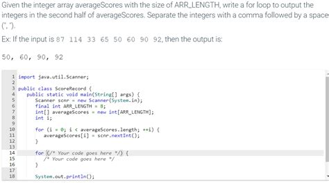 Solved Given The Integer Array Averagescores With The Size