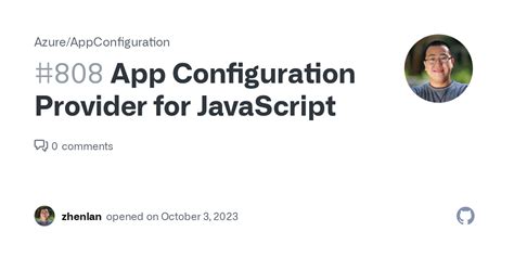 App Configuration Provider For Javascript · Issue 808 · Azureappconfiguration · Github