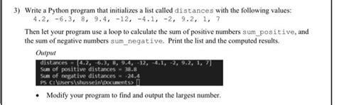 Solved 3 Write A Python Program That Initializes A List Chegg