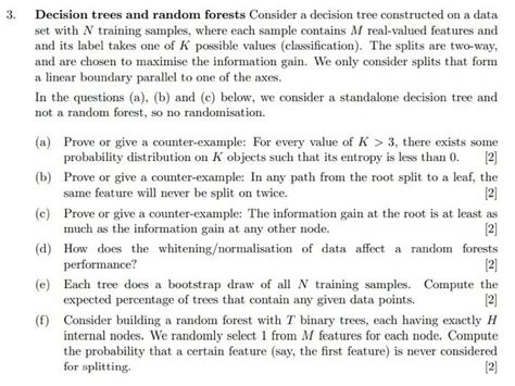 3 decision trees and random forests consider a