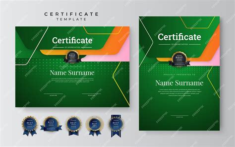 Premium Vector Certificate Template With Luxury And Modern Pattern Qualification Certificate