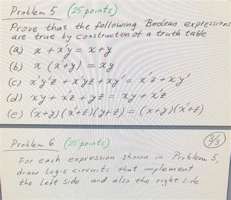 Solved Problem 3 25 Points Prove That The Following
