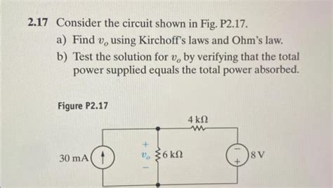 Solved Consider The Circuit Shown In Fig P A Chegg