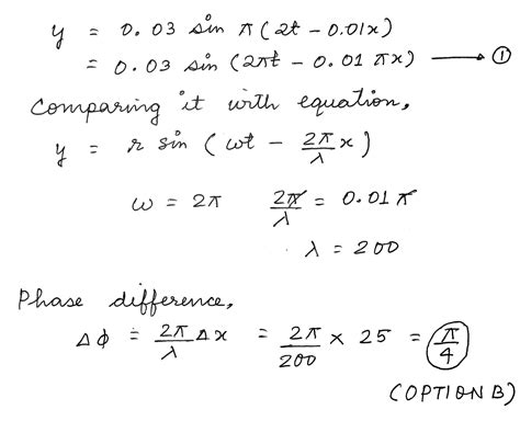 When A Wave Travels In A Medium The Particle Displacement Is Given By