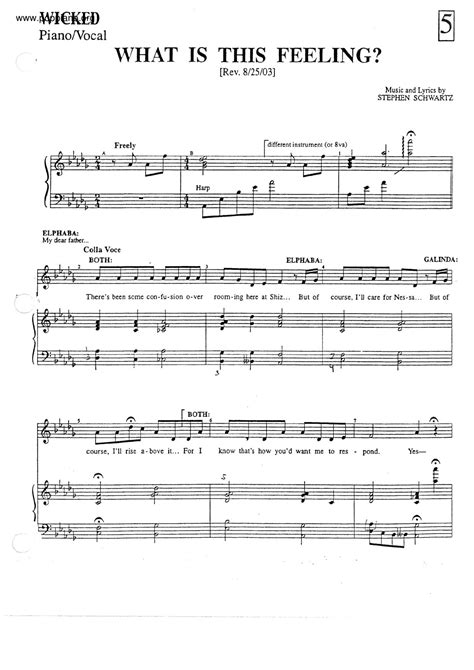 Wicked The Musical What Is This Feeling 琴譜pdf 香港流行鋼琴協會琴譜下載 ★