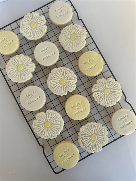 Daisy Cookies And Text Baked Collective