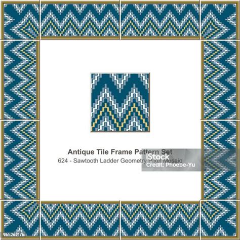 엔 틱 타일 프레임 패턴 설정된 톱니 사다리 형상 픽셀 모자이크 0명에 대한 스톡 벡터 아트 및 기타 이미지 0명 개체 그룹 곡선 Istock