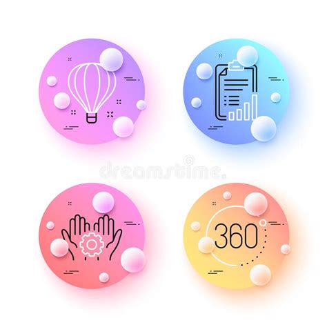 Checklist Employee Hand And 360 Degrees Minimal Line Icons For Web Application Printing