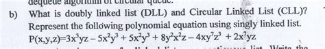 Polynomial Equation Representation Using Linked List