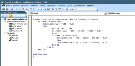 Exercices Corrigés VBA Excel 2007 Fonctions et Procédures