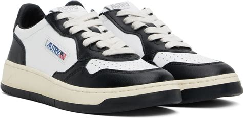 Autry Black And White Medalist Low Sneakers Autry