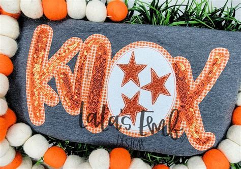 Knox Double Stack Applique Design Hand Lettered Design Etsy