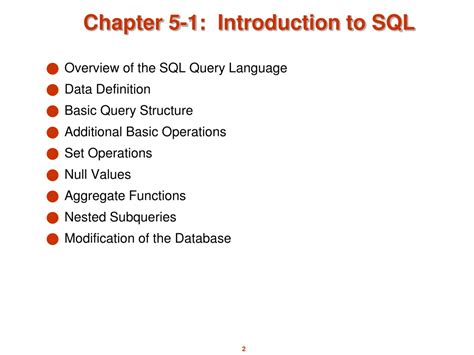 Ppt Introduction To Sql Data Definition And Query Language Powerpoint