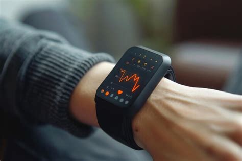 Closeup Of A Smartwatch On A Wrist Displaying Heart Rate Data