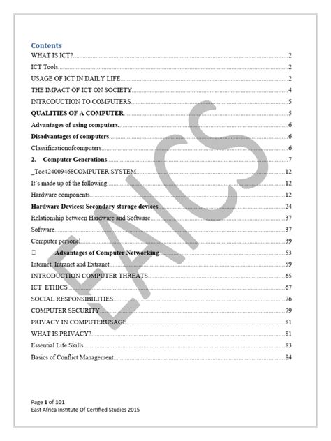 Ict Theory Knec Notes Pdf Computer Data Storage Printer Computing