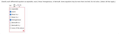 Solved Classify Each Differential Equation As Separable