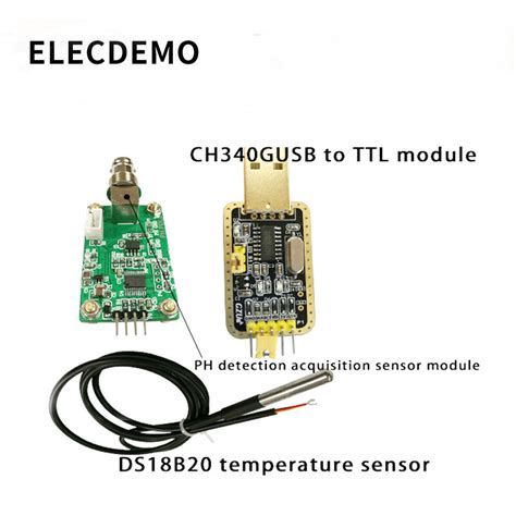 Ph Value Detection Acquisition Sensor Module Ph Sensor Water Quality Detection Control Serial