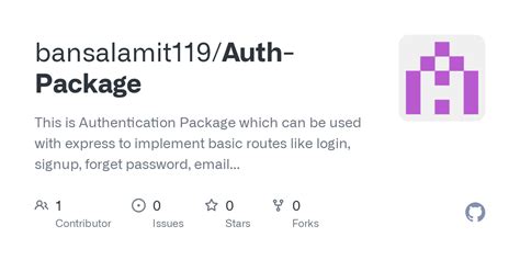 Github Bansalamit119auth Package This Is Authentication Package