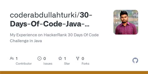 Github Coderabdullahturki30 Days Of Code Java Solution My