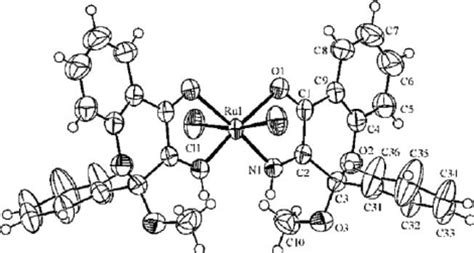 View Of The Molecular Structure Of The Coordination Entity In Compound