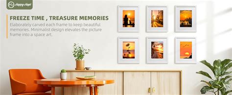 Happyhapi 8x10 Picture Frame Set Of 6 Tabletop And Wall