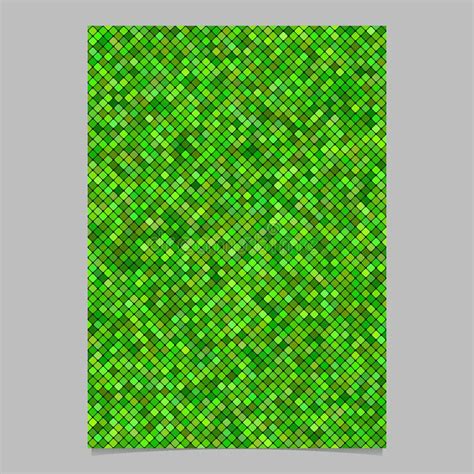 Green Abstract Diagonal Rounded Square Pattern Background Page Template Stock Vector