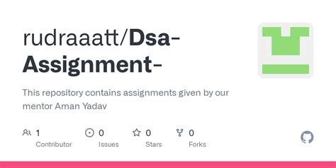 Github Rudraaattdsa Assignment This Repository Contains