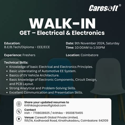 Team Hr Caresoft On Linkedin Electrical Electronics Ece Eee Freshers Automotiveindustry