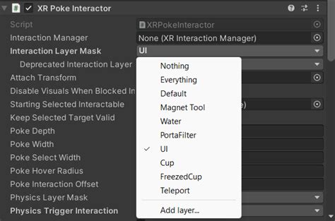 xr interaction layer mask and object layer mask unity engine unity discussions