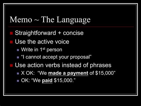 Writing A Memo Powerpoint Ppt