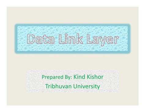 Unit 4 Data Link Layer Pdf
