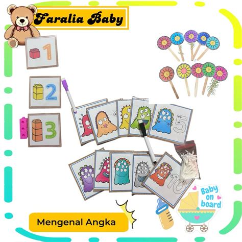 Jual Tracing Line Number Belajar Mengenal Angka Toodler Montessori Toys