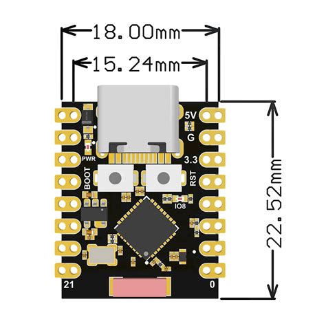 Esp32 C3 Supermini Development Board Wifi Bluetooth Compatible 32 Bit