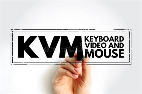kvm keyboard video mouse acronym technology concept background stock