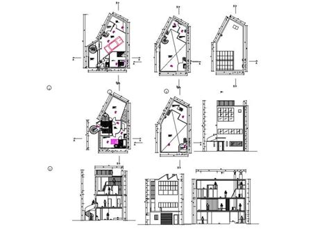 Residential Apartment Detail Plan Elevation And Section D View CAD Block Autocad File Cadbull