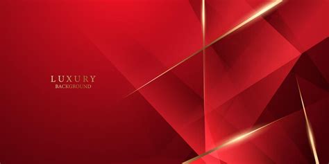 Premium Vector Abstract Background Design Modern Red And Gold Geometric Elements Vector
