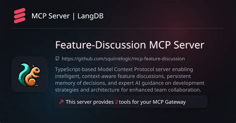 Feature Discussion Mcp Server Langdb Feature Discussion Mcp Server Langdb