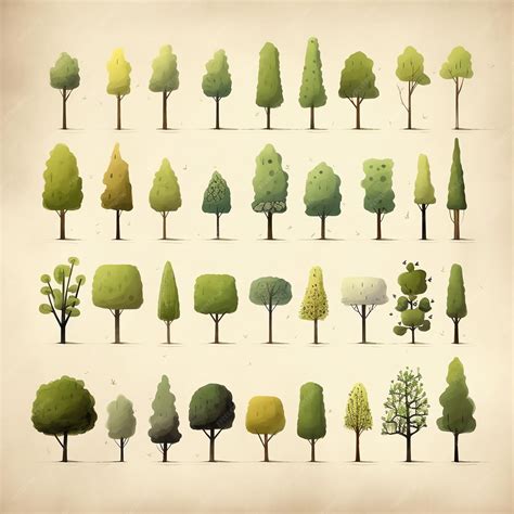 Premium Ai Image Spring Tree Sprite Sheet