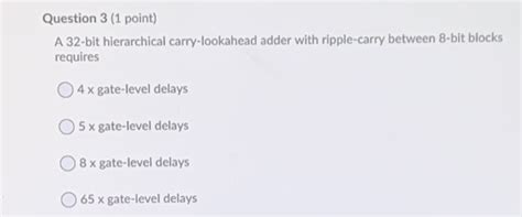 Solved A 32 Bit Hierarchical Carry Lookahead Adder With