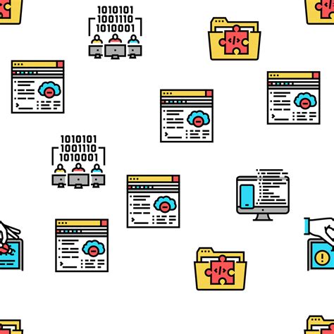 Dev Code Occupation Vector Seamless Pattern Vector Art At Vecteezy