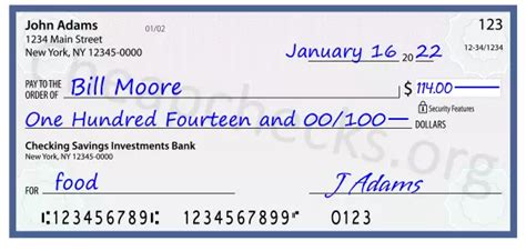 How To Write A Check For 114 Dollars Cheap Checks