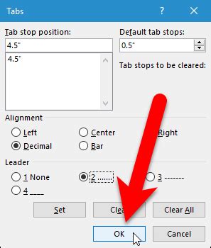 How To Add A Tab Leader To A Tab Stop In Microsoft Word