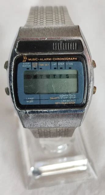 Vintage 1980s Lcd Digital Watch With Musical Alarm Spares Or Repair £