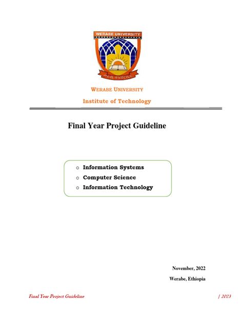 Final Year Project Guidline For Cs Is And It Download Free Pdf Use Case Databases