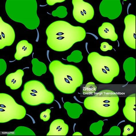 등분된 익은 배나무의 밝은 원활한 패턴 배경입니다 달콤한 과일 주스 비타민 으깬된 감자 또는 베이비 푸드에 대 한 0명에 대한 스톡 벡터 아트 및 기타 이미지 Istock