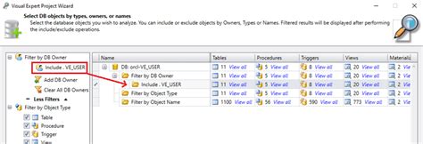 Filter Options For Sql Server And Oracle Objects