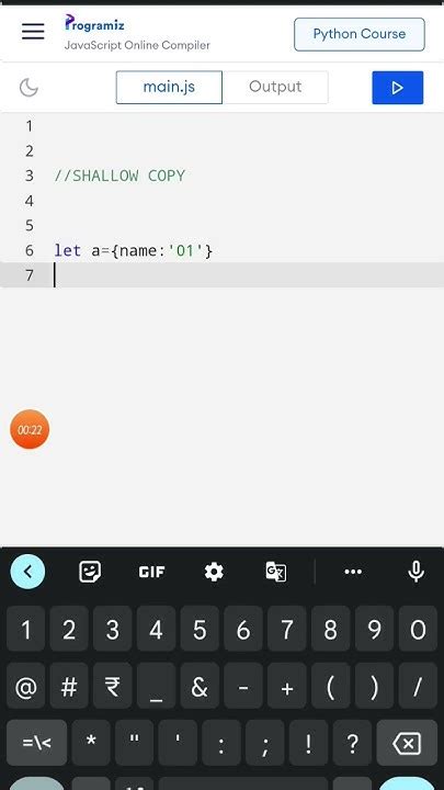 Shallow Copy Of Objectshallowcopydeepcopyvariableassignementjscss